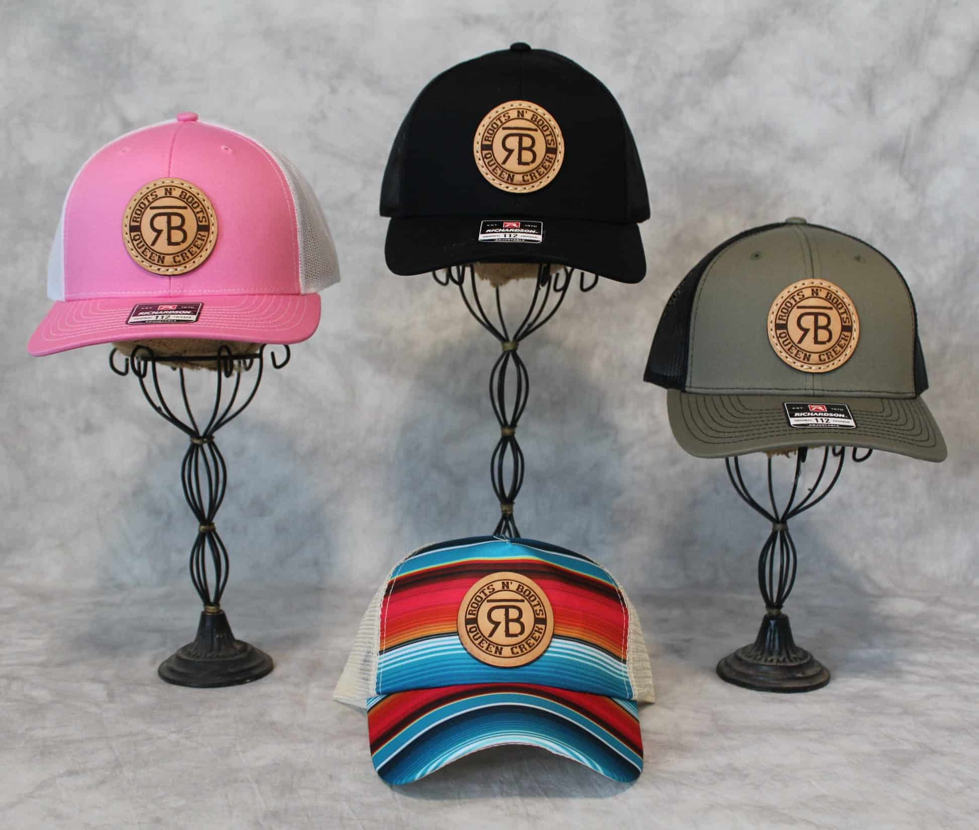 Leather Patch Hats - Light patch - Roots N Boots Queen Creek