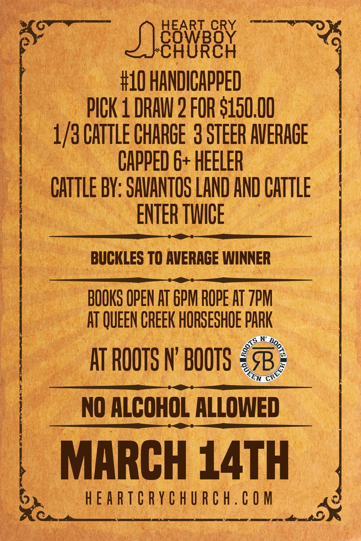 Roping by Heart Cry Cowboy Church - Roots N Boots Queen Creek